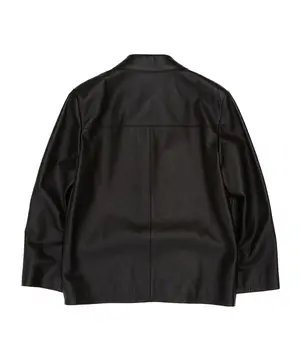 Gucci Leather Jacket With Interlocking G Buttons