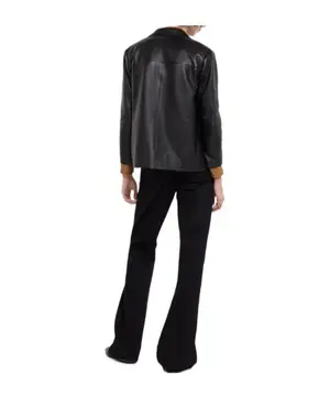 Gucci Leather Jacket With Interlocking G Buttons