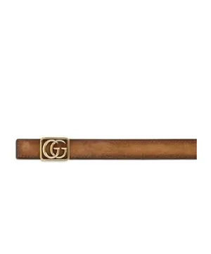 Gucci Gg Plaque Reversible Belt - Black