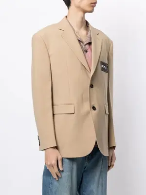 We11Done Logo-patch Single-breasted Blazer