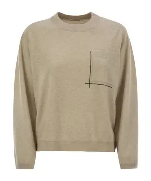 Brunello Cucinelli Chest Pocket Knitted Jumper