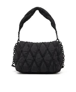 DIESEL® Medium Charm-d Quilted Shoulder Bag - Black