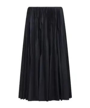 Alaïa Pleated Midi Skirt - Anthracite