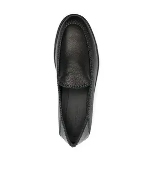 Giorgio Armani Cobblestone Texture Leather Loafers