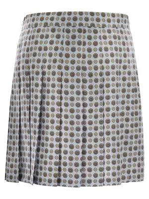 Max Mara Madison Pleated Skirt With Graphic Print