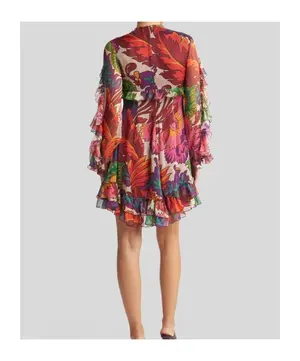 Etro Floral-printed V-neck Mini Dress