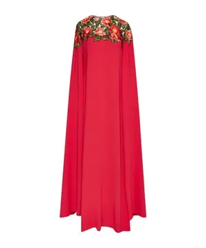 Oscar De La Renta Cape Effect Evening Dresses