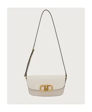 FERRAGAMO Trapezio Logo Plaque Small Shoulder Bag