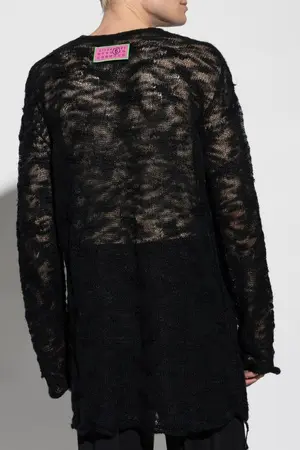 MAISON MARGIELA Distressed Logo Patch Crewneck Jumper