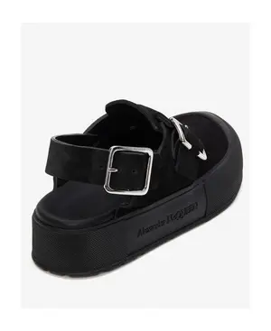 Alexander McQueen Buckle-fastened Round-toe Platform Sandals