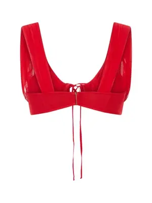 Giuseppe Di Morabito Lace-up Draped Bra