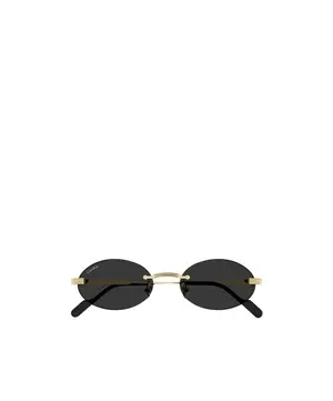 Cartier Rimless Round Sunglasses - Black