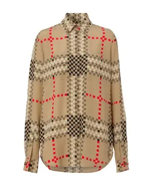 Burberry Check-print Silk Shirt