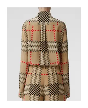 Burberry Check-print Silk Shirt