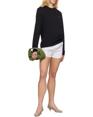 AMI Paris De Coeur Long Sleeve T-shirt - Black
