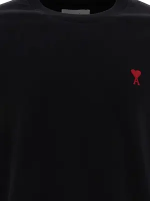 AMI Paris De Coeur Long Sleeve T-shirt - Black