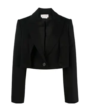 Women's Cropped Knit Blazers