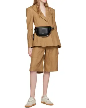 Isabel Marant Étoile Logo-print Leather Belt Bag - Black
