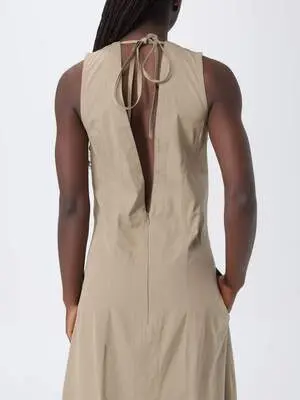 Bottega Veneta V-neck Sleeveless Midi Dress - Gray