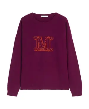 Max Mara Cashmere Jacquard Monogram Sweater