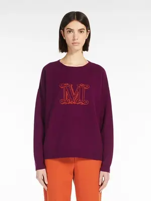 Max Mara Cashmere Jacquard Monogram Sweater