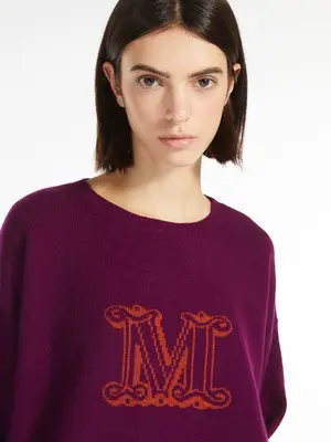 Max Mara Cashmere Jacquard Monogram Sweater