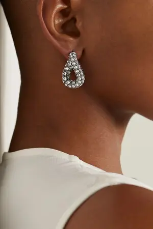 Isabel Marant Étoile Crystal Embellished Hoop Earrings