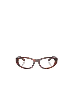 Miu Miu Tortoiseshell Oval Frame Eyeglasses - Multicolor