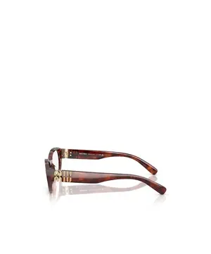 Miu Miu Tortoiseshell Oval Frame Eyeglasses - Multicolor