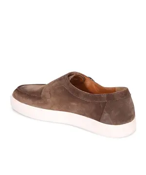 DOUCAL'S Suede Double Monk Strap Sneakers - Brown