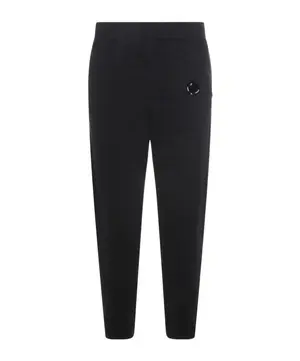 C.P. COMPANY Logo Plaque Trousers - Black
