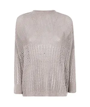 Max Mara Paggi V-back Knitted Jumper - Gray