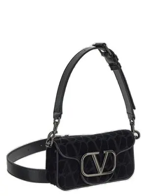 Valentino Garavani Vlogo Plaque Foldover Top Shoulder Bag