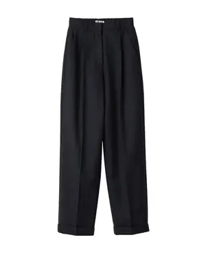 Miu Miu Pinstriped Wide Leg Trousers - Blue