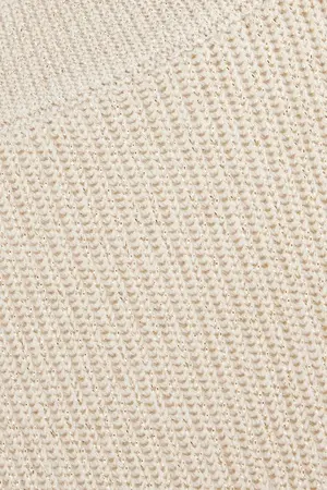 Brunello Cucinelli Ribbed Crew Neck Long Sleeve Sweater - Beige