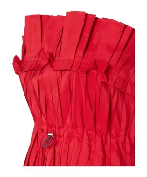 Fendi Asymmetric Double Layer Hem Short Bustier Dress