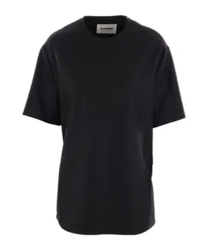 JIL SANDER Oversized Crewneck T-shirt With Zipper Detail