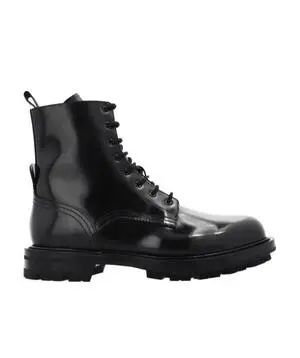 Alexander McQueen Ankle Lace-up Boots - Black