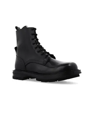 Alexander McQueen Ankle Lace-up Boots - Black