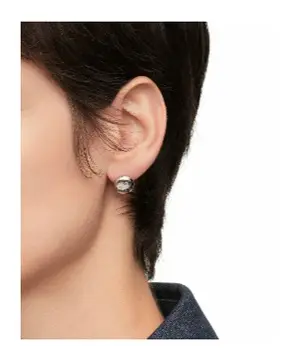 Loewe Anagram Engraved Stud Earrings - Gray