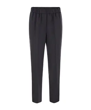 Peserico Elastic Waistband Pants With Welt Pockets