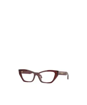 Versace Cat-eye Frame Glasses With Logo Print - Red
