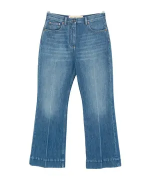 Valentino Garavani Logo Patch Straight-leg Jeans