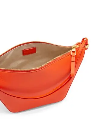 Loewe Mini Hammock Hobo Bag In Classic Calfskin - Orange