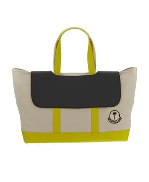 Moncler X Palm Angels Logo Canvas Handbag - Gray