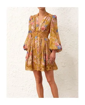 Zimmermann August Plunge Mini Dress