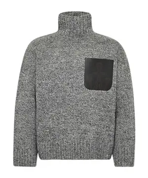 J.W.ANDERSON Patch Pocket Turtleneck Knitted Jumper - Gray