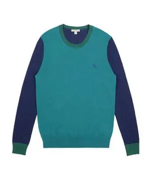 Burberry Color Blocked Crew Neck Long Sleeve Sweater