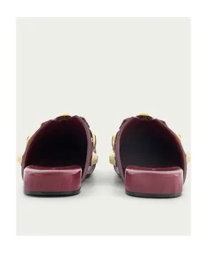Balenciaga Cargole Stud Embellished Slip-on Slippers - Red