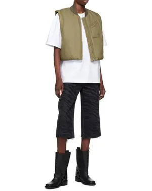 GANNI Logo Embroidered Crewneck T-shirt
